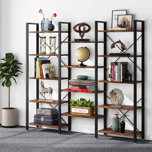 Hommoo 70" Bookshelf, Triple Wide Bookcase : Target