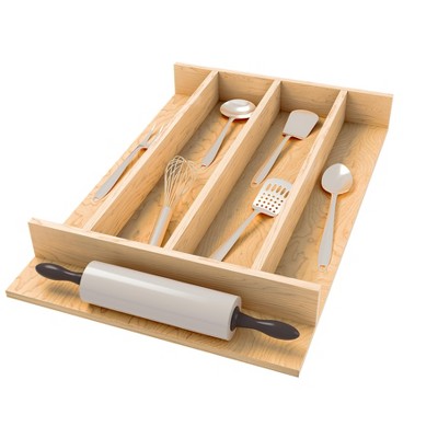 Rev-a-shelf Natural Maple Right Size Utensil Insert Home Storage ...