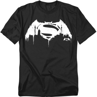 Men's Batman V Superman White City Logo T-Shirt : Target