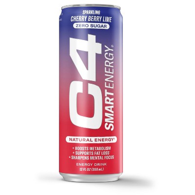 C4 Smart Energy Cherry Berry Lime Performance Drink - 12 Fl Oz Can : Target