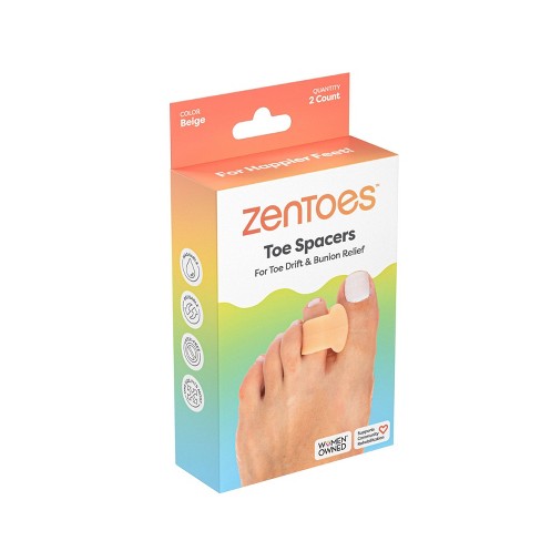 Zentoes Single Loop Toe Spacer For Bunion Pain Relief - 2pk : Target