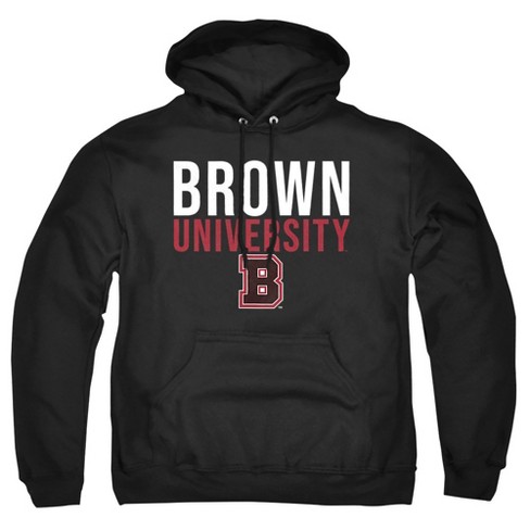 Brown University Official Stacked Adult Pull-over Hoodie, Black : Target