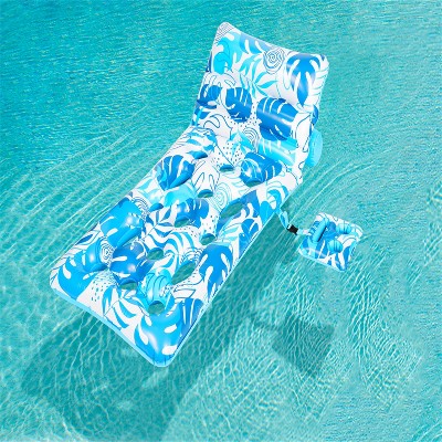 Joyfy Inflatable Pool Floats Lounger Adult, Adjustable Backrest Tanning ...