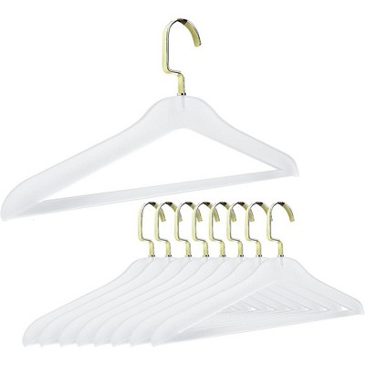 Designstyles Clear Acrylic Clothes Hangers With Pants Bar, Luxurious ...