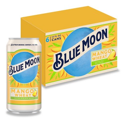 Blue Moon Mango Wheat Ale Beer - 6pk/12 Fl Oz Cans : Target