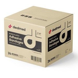 Dealmed Adhesive Bandages, Sheer, 1" x 3", 100 Count (24 Pack) : Target