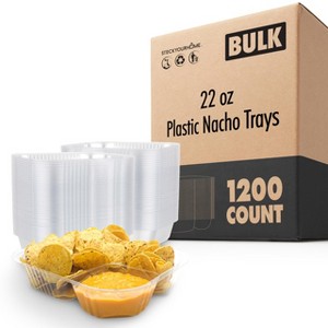 Stock Your Home 22-oz Large Disposable Plastic Nacho Trays (2100 Pack ...