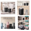 LEDREM Mini Desk Trash Can with Stainless Steel Swing Lid, Odor-Proof ...