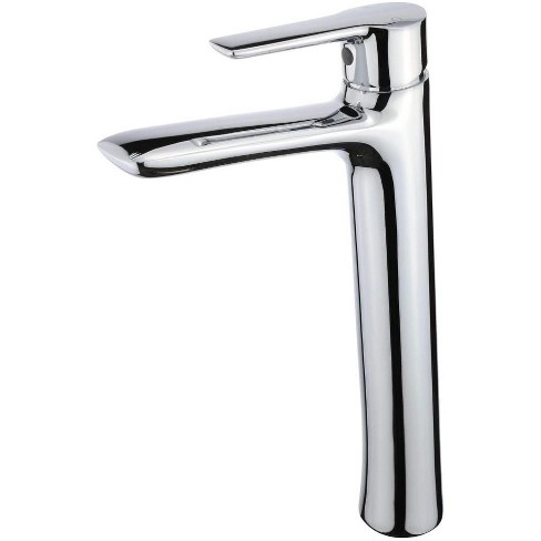 Fine Fixtures Round Single Hole Vessel Sink Bathroom Faucet, Polished ...