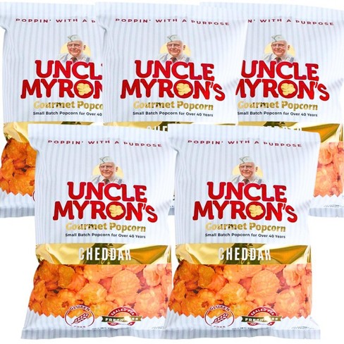 Uncle Myron's Cheddar Cheese Popcorn, 5 Pack, 9 Oz, Gourmet Popcorn ...