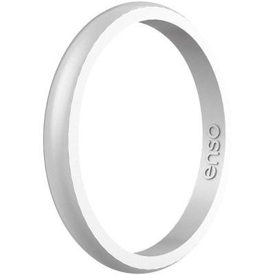 Enso Rings Thin Elements Series Silicone Ring - Silver - 10 : Target