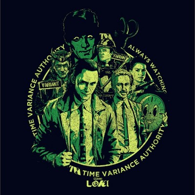 Girl's Marvel Loki Time Variance Authority Agents T-shirt - Navy Blue ...