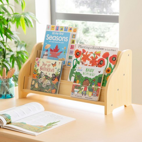 Guidecraft Tabletop Book Display - Natural: Kids Classroom Book And ...