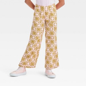 Grayson Threads Kids Big Girl Floral Gauze Beach Pants - Pink : Target