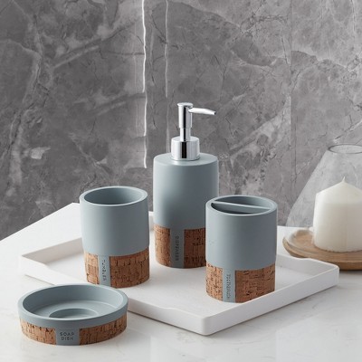 Sweet Home Collection - Moderno Bath Accessory Collection, 4 Piece Set ...
