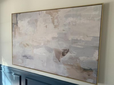 58" X 38" Tonal Abstract Framed Canvas - Threshold™ Designed With ...