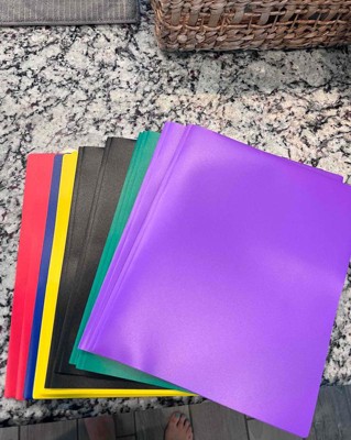 12pk Plastic Filing Portfolio With Prongs Multicolored - Up & Up™ : Target