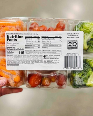 Organic Vegetable Tray With Organic Ranch Dip (veggies May Vary) - 16oz ...