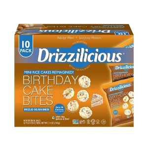Drizzilicious Drizzled Mini Rice Cakes Birthday Cake Multipack - 7.4oz ...