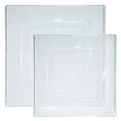 Smarty Had A Party 6.5" Ivory Square Plastic Cake Plates (120 Plates ...