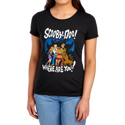 Women's Scoobydoo Ghost Silhouettes T-Shirt : Target