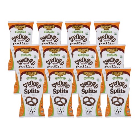 Unique Snacks Sprouted Original "splits" Pretzel - Case Of 12/8 Oz : Target