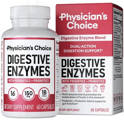 Physician's Choice Digestive Enzyme Probiotic - 60ct : Target