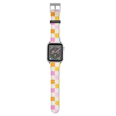Iveta Abolina Eclectic Checker Check Cream 38mm/40mm Silver Apple Watch ...