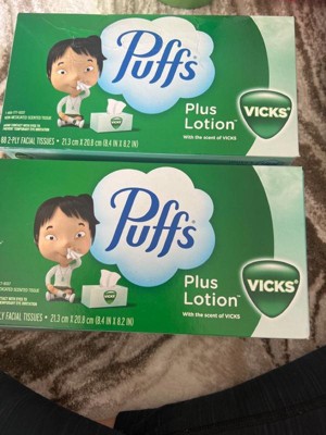 Puffs Plus Lotion With Scent Of Vicks Facial Tissue - 48ct : Target