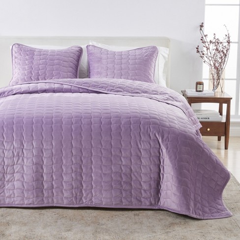 Dual-sided Velvet Box-stitched Heavyweight Quilt Set - Great Bay Home ...