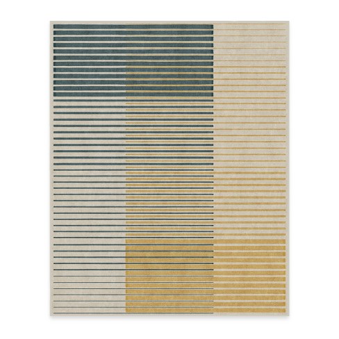Ruggable Gradasi Washable Modern Striped Area Rug - Teal Quartz 8'x10 ...