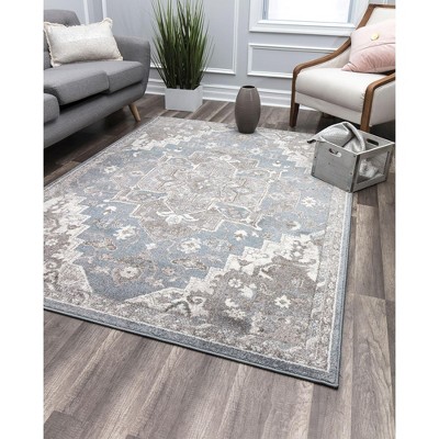Rugs America Maxwell Ry40a Silver Chain Transitional Vintage Gray Area ...