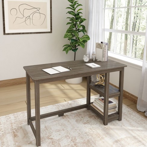Max & Lily Solid Wood Desk With Shelves, 47", Clay : Target