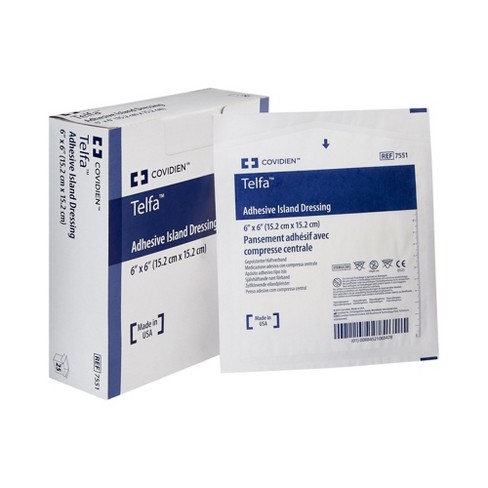 Telfa Sterile Adhesive Dressing Square 6 X 6 Inch : Target