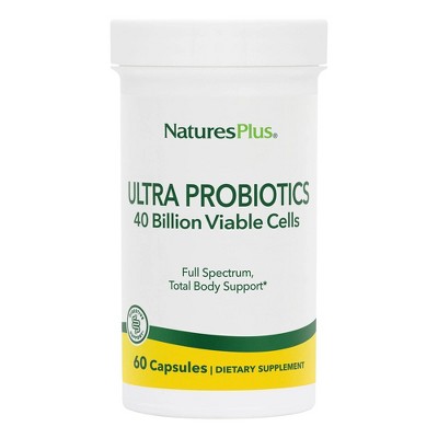NaturesPlus Ultra Probiotics - 60 Vegan Capsules - Full Spectrum Total ...
