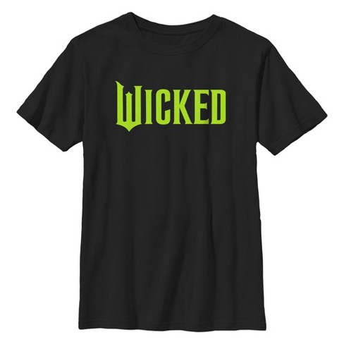 Boy's Wicked Official Logo T-shirt - Black Neon Logo - Large : Target