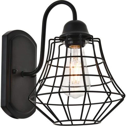 Elegant Lighting Candor 1 Light Black Wall Sconce : Target