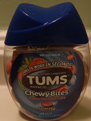 Tums Chewy Bites Extra Strength Antacid Assorted Berry 32ct : Target