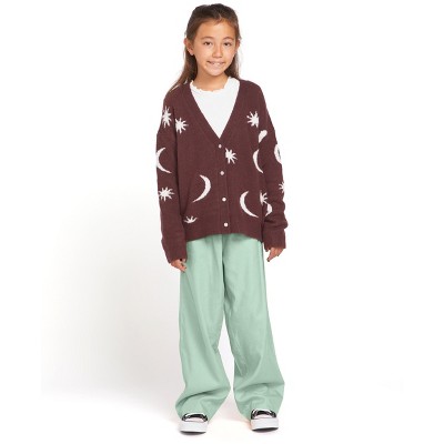Volcom Big Girls Nyte Stone Cardigan, Espresso - M : Target