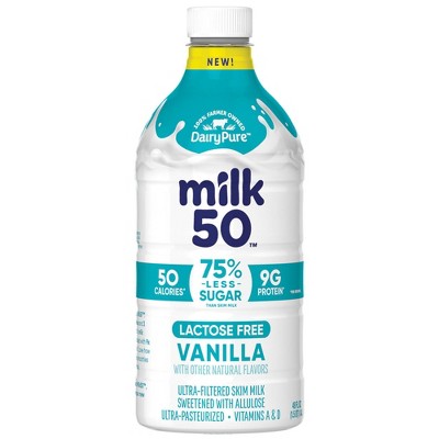 DairyPure Milk 50 Skim Vanilla Milk - 48 fl oz : Target