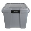 Hefty 18gal Max Pro Storage Tote Gray : Target
