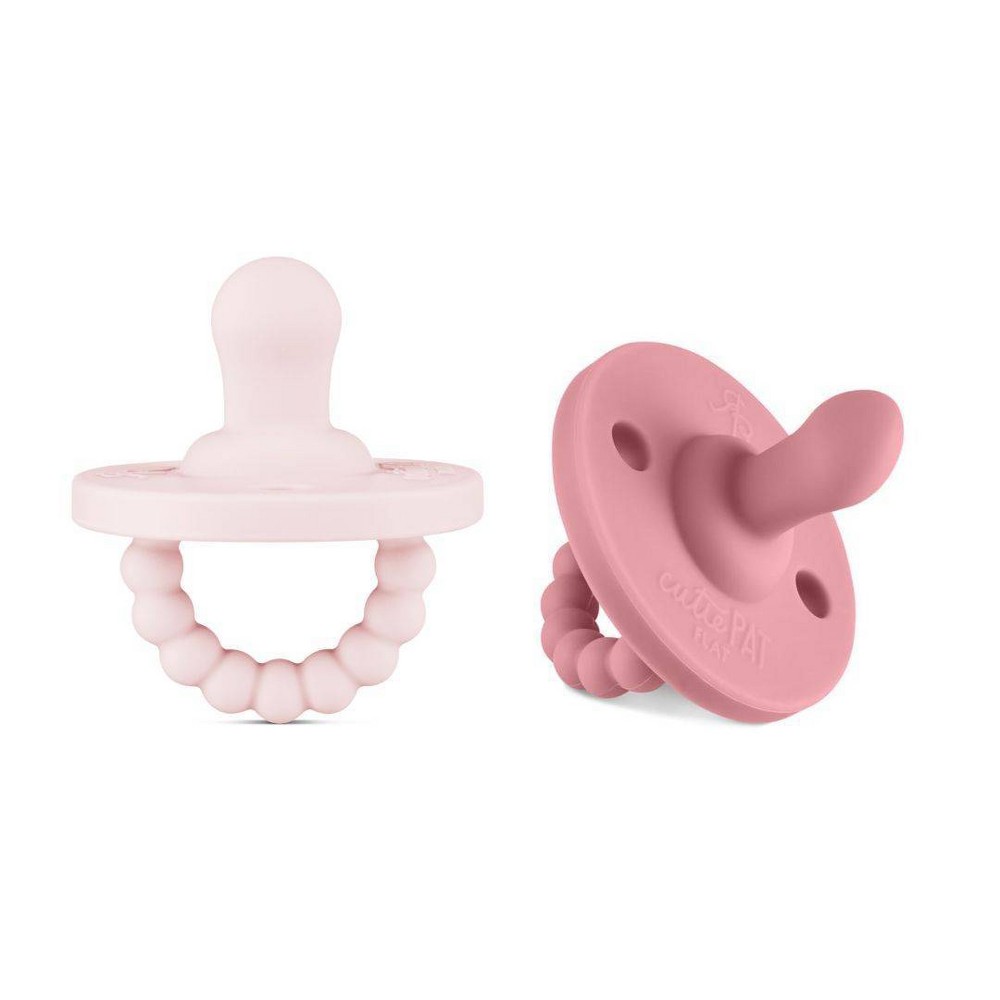 UPC 840257512556 - Ryan & Rose Flat Pacifier - Assorted Pink - 2pk ...