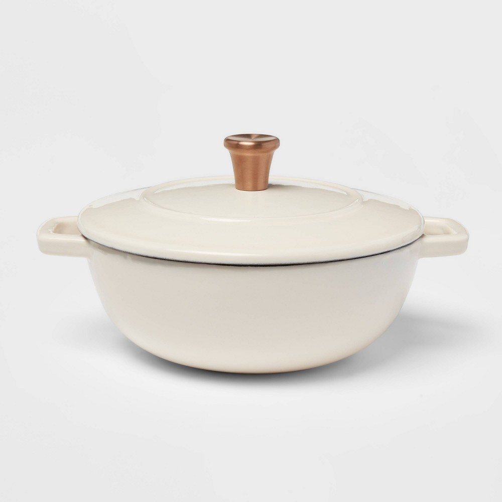 16oz Cast Iron Dutch Oven Cream - Threshold