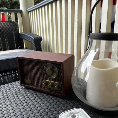 Portable Am/fm Bluetooth Radio Tonal Brown - Hearth & Hand™ With ...