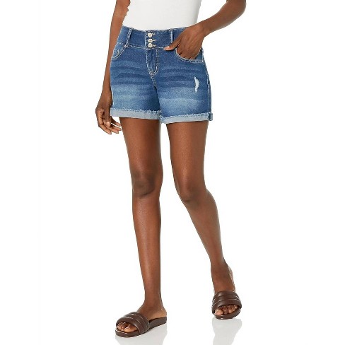 Women's Basic 3-button Cuff Shorts - Royalty For Me 6 : Target