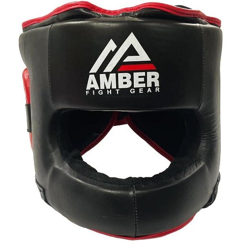 Amber Fight Gear Ultimate All-leather Face-saver Headgear – Comfort ...