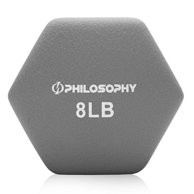 Philosophy Gym Neoprene Dumbbell Hexagon Hand Weights, 8 Lb Pair - 16 ...