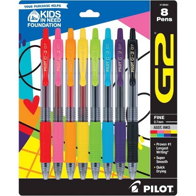 G2 8pk Gel Pen Fine Multicolored Ink : Target