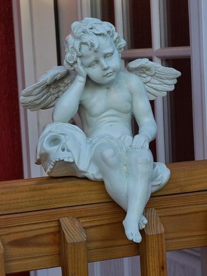 Design Toscano Mourning Mortality Sitting Cherub Sculpture - Off-white ...
