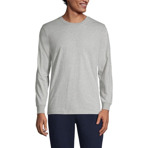Lands' End Men's Tall Super-t Long Sleeve T-shirt - Medium Tall - Gray Heather : Target